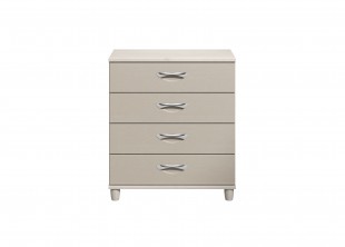 KT Moda Cashmere And Elm 4 Drawer Chest by UK Bed Store