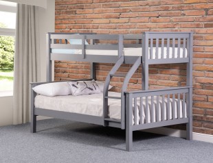 Sweet Dreams Connor Triple Sleeper Bunk Bed In Grey by Sweet Dreams