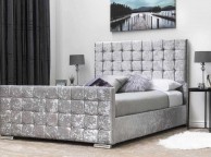 Sleep Design Dalkeith 4ft6 Double Crushed Silver Velvet Bed Frame by Sleep Design